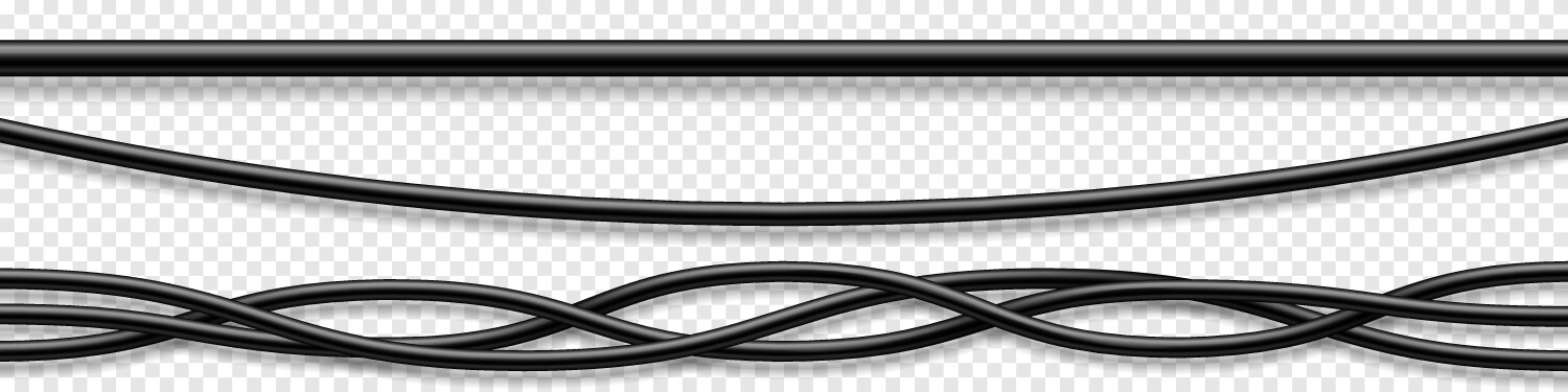 Color realistic flexible cables collection Vector Image