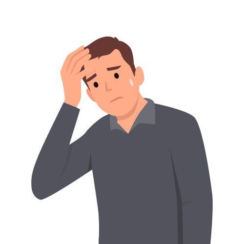 Frustrated man screaming deadline word time Vector Image