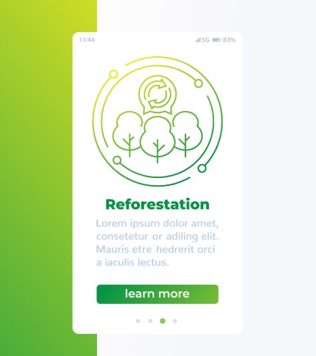 Deforestation icon decrease in forest areas Vector Image