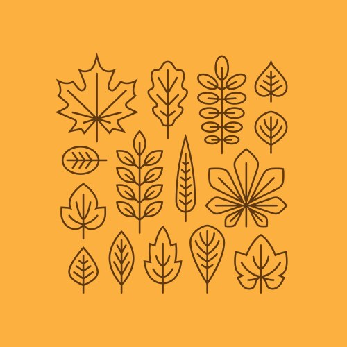 Fall Leaves Outline Vector Images (over 6,900)
