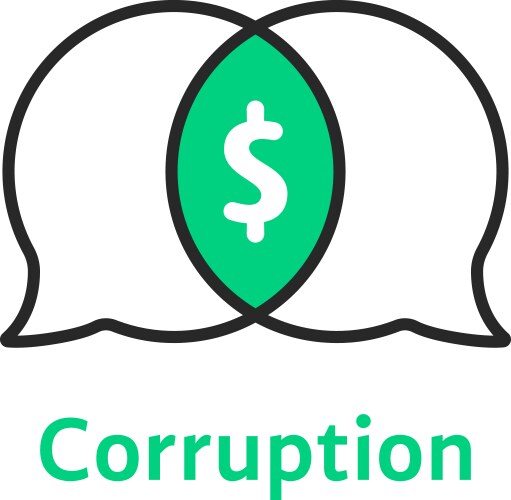 No corruption sign day with hand businessman Vector Image