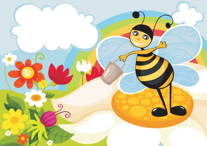 Cute bee Royalty Free Vector Image - VectorStock