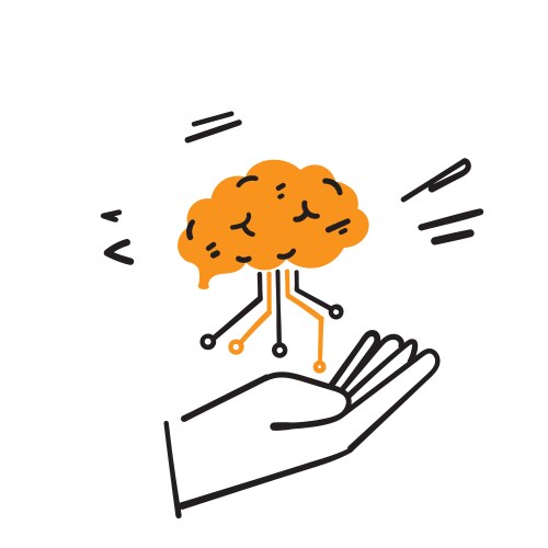 Doodle brain storm Royalty Free Vector Image - VectorStock