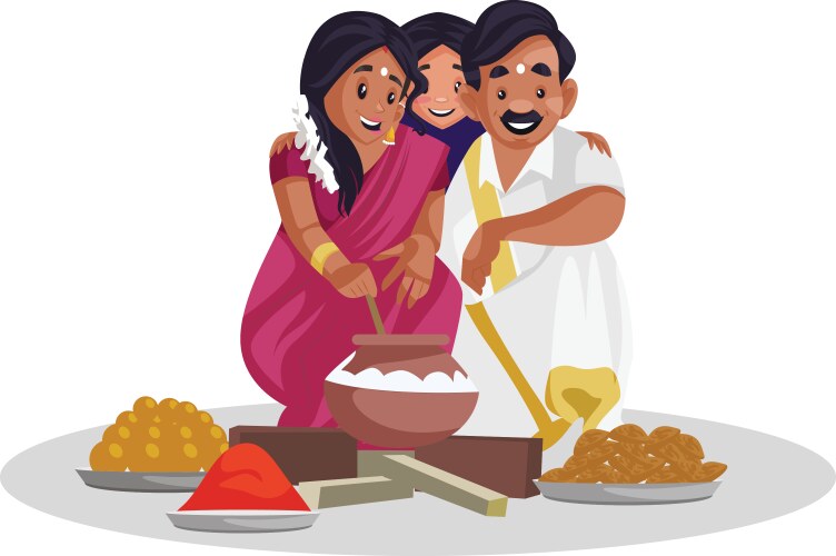 Indian tamil man cartoon Royalty Free Vector Image