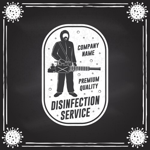 Disinfection and cleaning services badge logo Vector Image