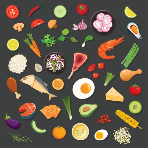 Food background italian menu with space for text Vector Image