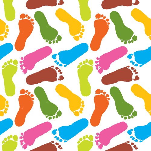 Footprints border Royalty Free Vector Image - VectorStock