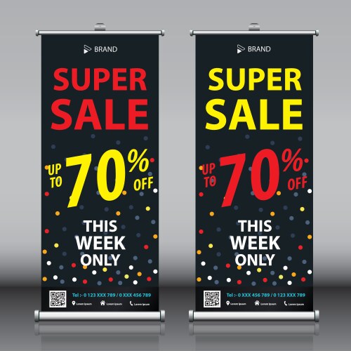 Advertisement banner Royalty Free Vector Image
