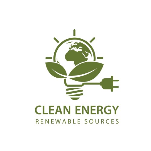 Renewable energy colorful signs poster Royalty Free Vector