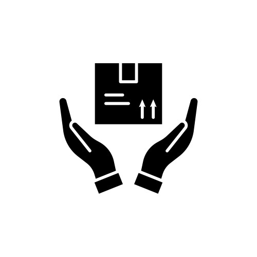 Safe delivery icon set box and parcel symbol Vector Image
