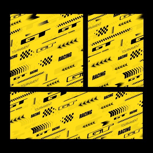 Race sport car stripe stickers checker decals Vector Image