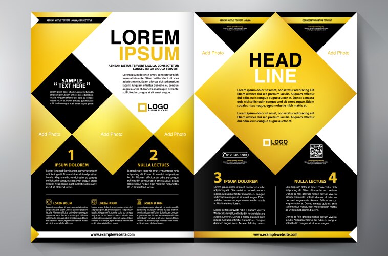 Brochure design template Royalty Free Vector Image