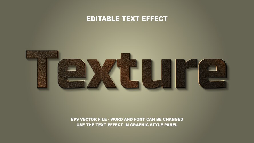 Editable text effect glow 3d template Royalty Free Vector