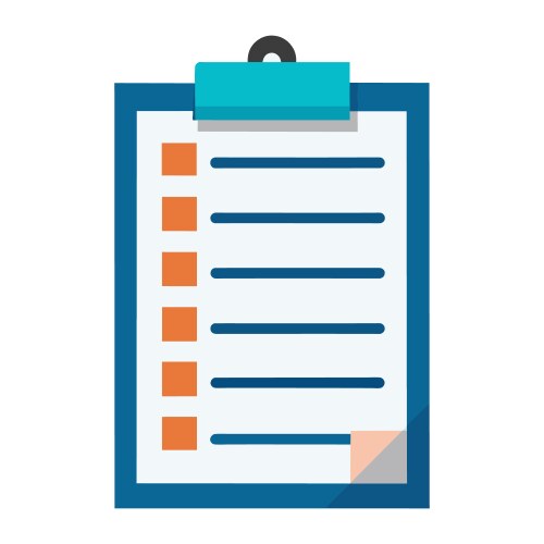 Roster flat on white background Royalty Free Vector Image