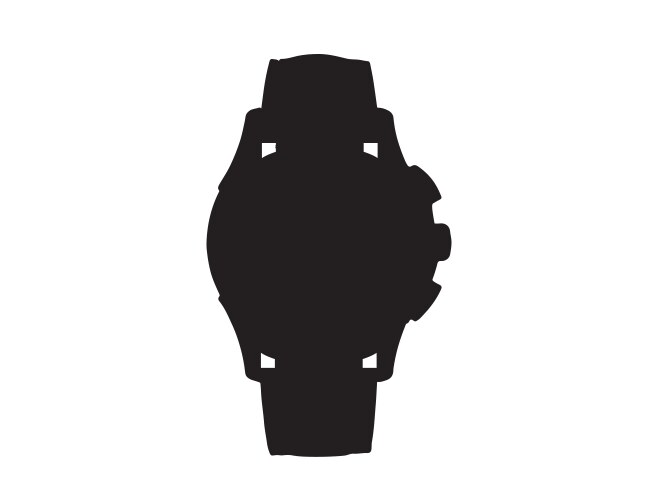 Watch straps silhouette art Royalty Free Vector Image