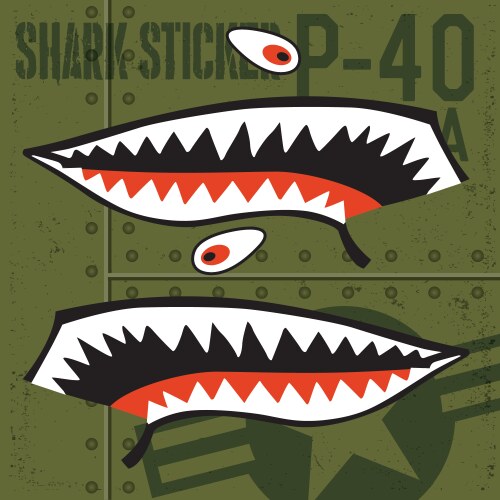 Flying tigers shark Vector Images & Graphics for Commercial Use ...