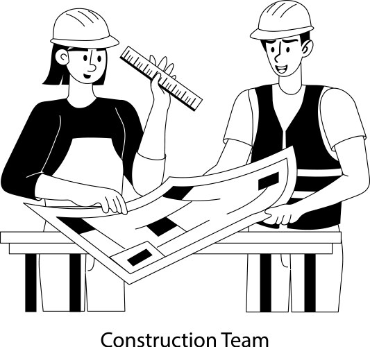 Construction team Royalty Free Vector Image - VectorStock