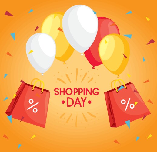 11 shopping day lettering Royalty Free Vector Image