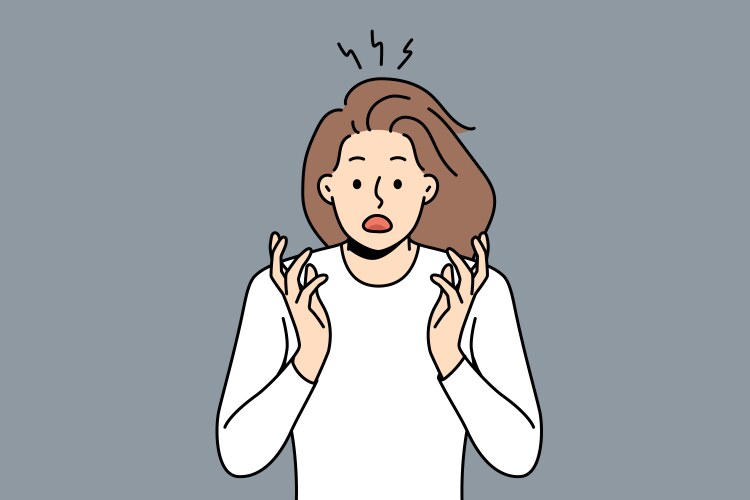 Surprised Omg Shocked Woman Royalty Free Vector Image