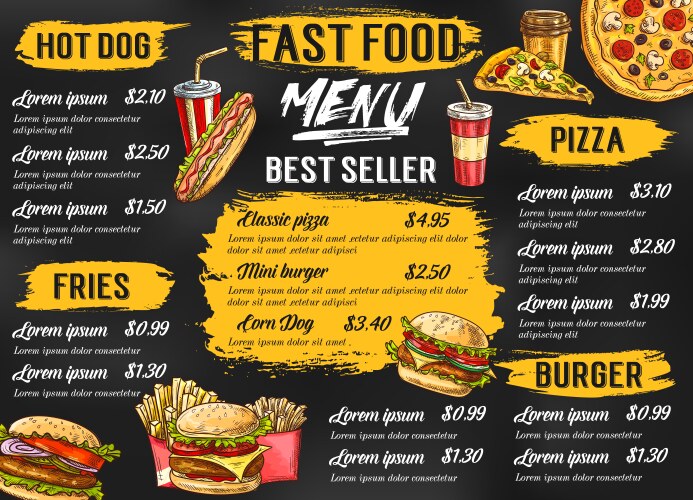 Fast Food Menu Vector Images (over 110,000)