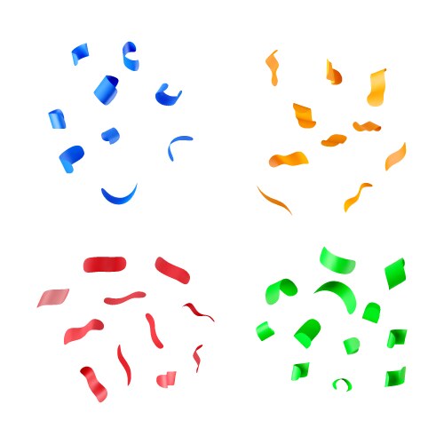 3d party popper with confetti isolated on white Vector Image