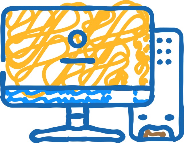 Headset gaming pc icon doodle Royalty Free Vector Image