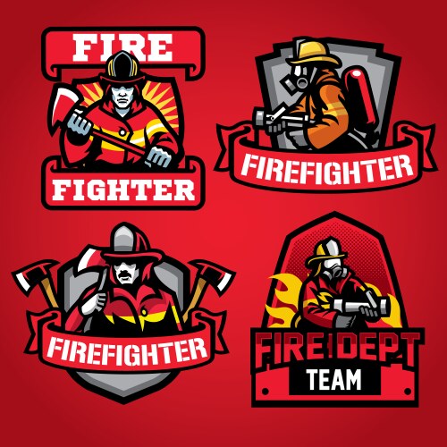 Poster for firefighter department design template Vector Image