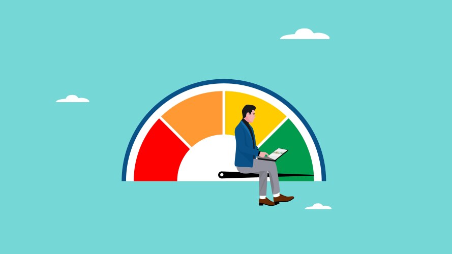 Five star rating employee performance Royalty Free Vector