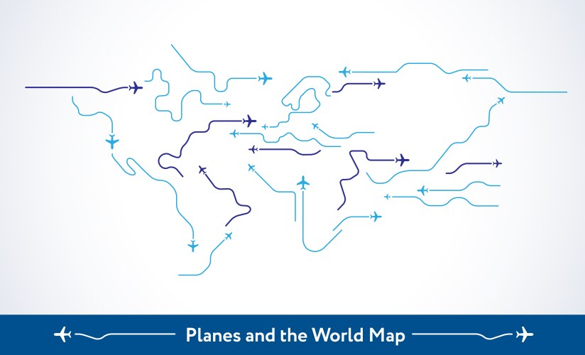 World map in doodle style Royalty Free Vector Image