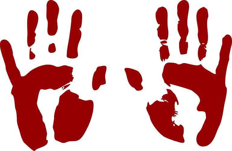 Blood Hand Print Vector Images (over 1,600)