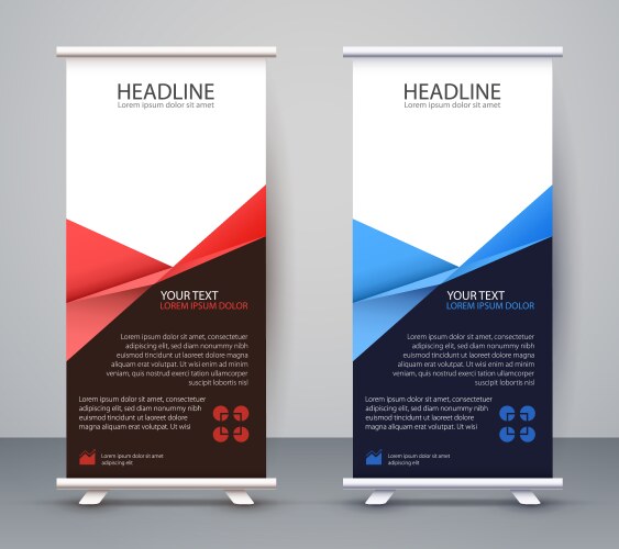 Business roll up standee design banner template Vector Image