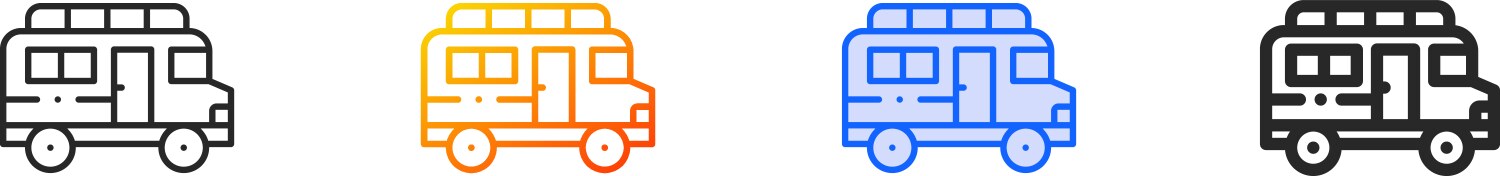 Cadillac iconthin linear gradient blue stroke Vector Image