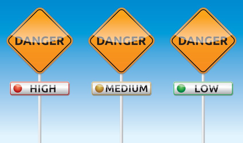 High medium low normal boards Royalty Free Vector Image