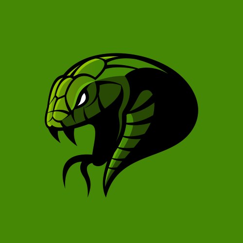 Green viper snake mascot logo design Royalty Free Vector