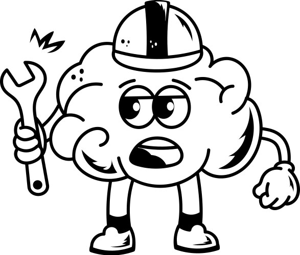 Scary brain Royalty Free Vector Image - VectorStock