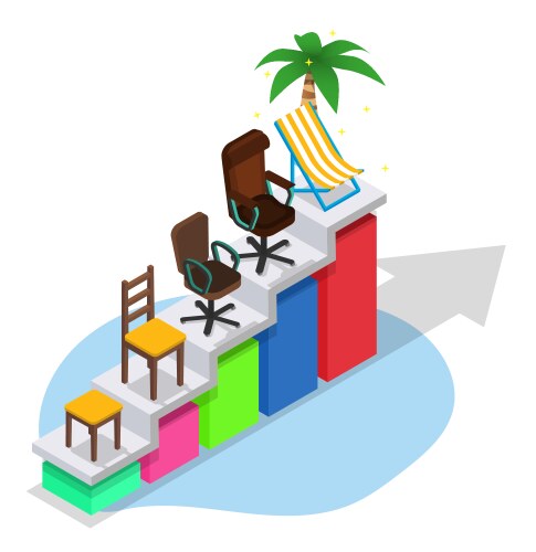 Career ladder Royalty Free Vector Image - VectorStock