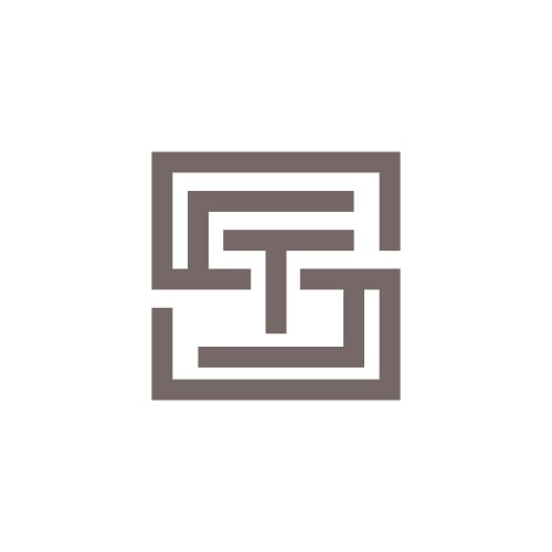 Chm letter logo square shape typography Royalty Free Vector