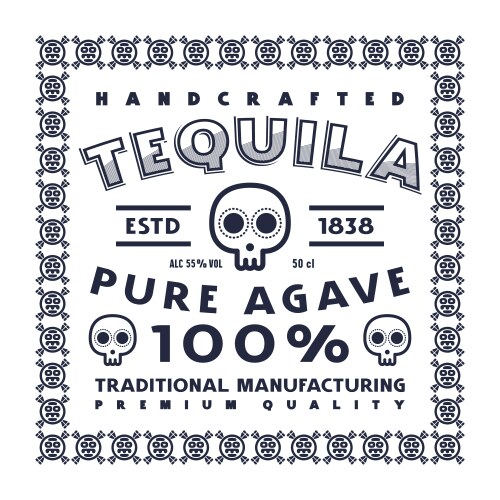 Label design for mexican food restaurant Vector Image