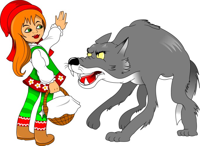 Little wolf cartoon animal Royalty Free Vector Image