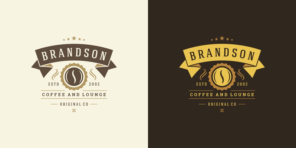 Grab and go coffee logo Royalty Free Vector Image