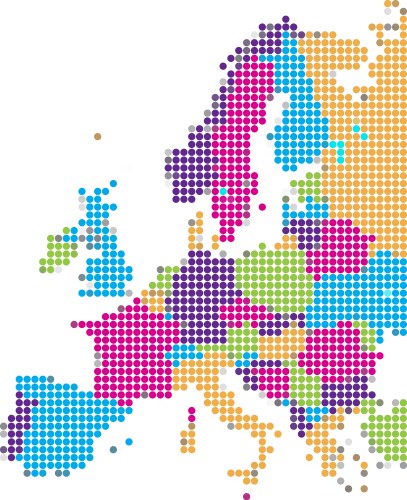 Lgbt spectrum dot germany map Royalty Free Vector Image