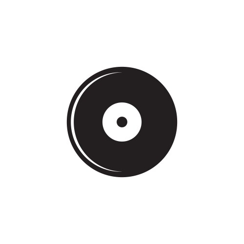 Vinyl music record logo Royalty Free Vector Image