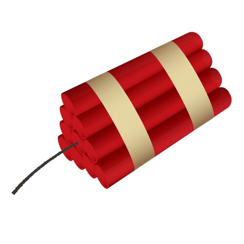 Cartoon dynamite sticks with timer Royalty Free Vector Image