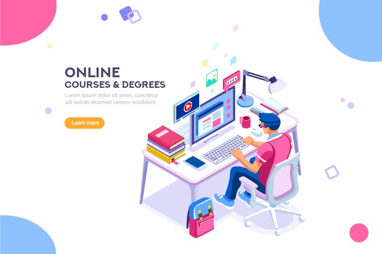 People study set education knowledge concept Vector Image