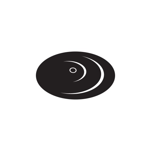 Vinyl music record logo Royalty Free Vector Image
