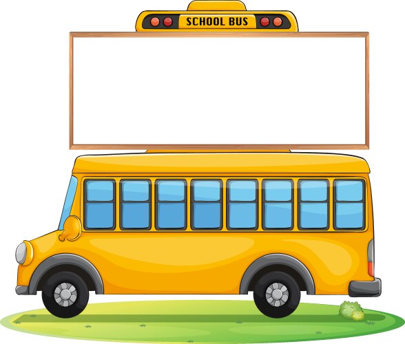 School bus cartoon Royalty Free Vector Image - VectorStock