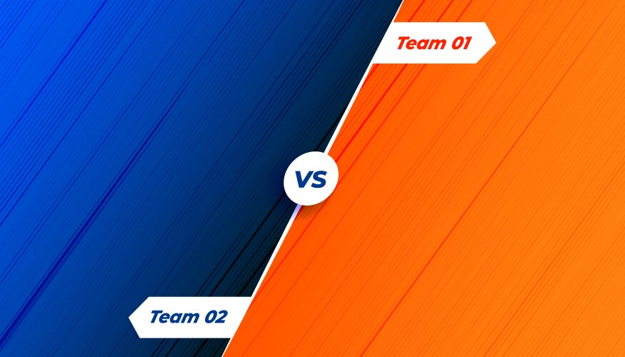 Versus vs competition battle background template Vector Image