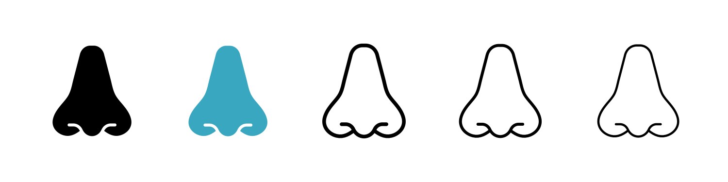 Nose icon set Royalty Free Vector Image - VectorStock