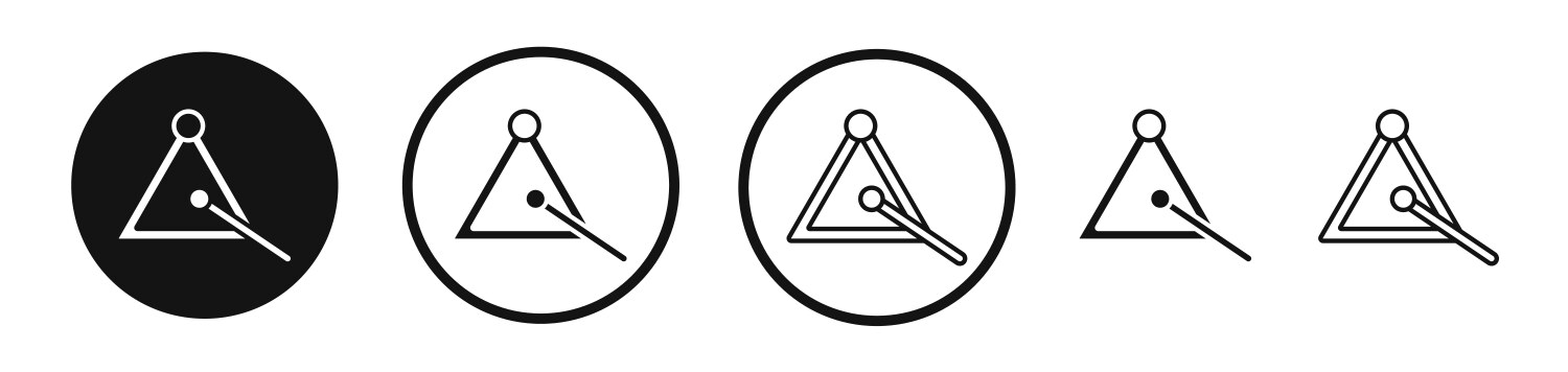 Metal detector icon set in solid black and white Vector Image