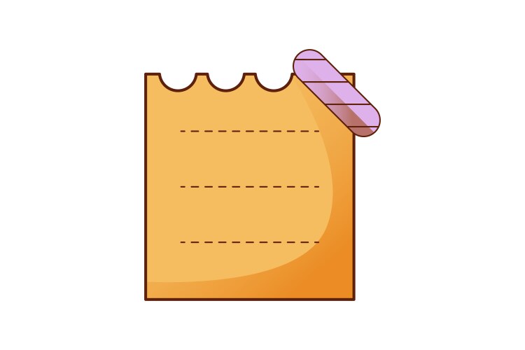 Sticky notes sticker set Royalty Free Vector Image